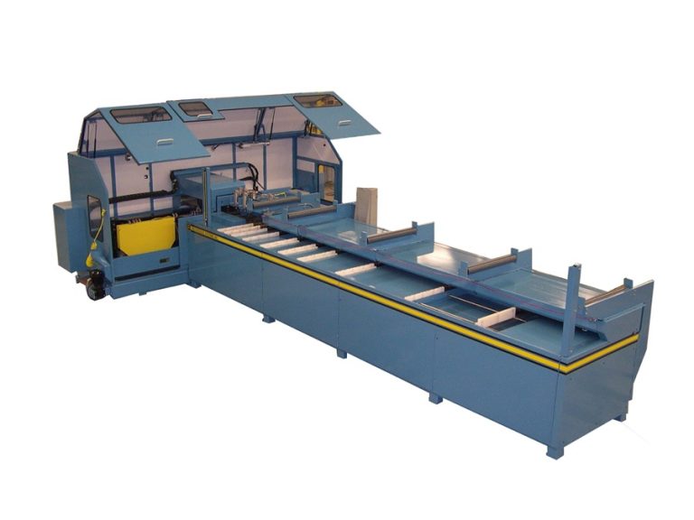 Vertical Aluminum Lineal Punch-Cutoff-Miter Machine - Progressive Systems
